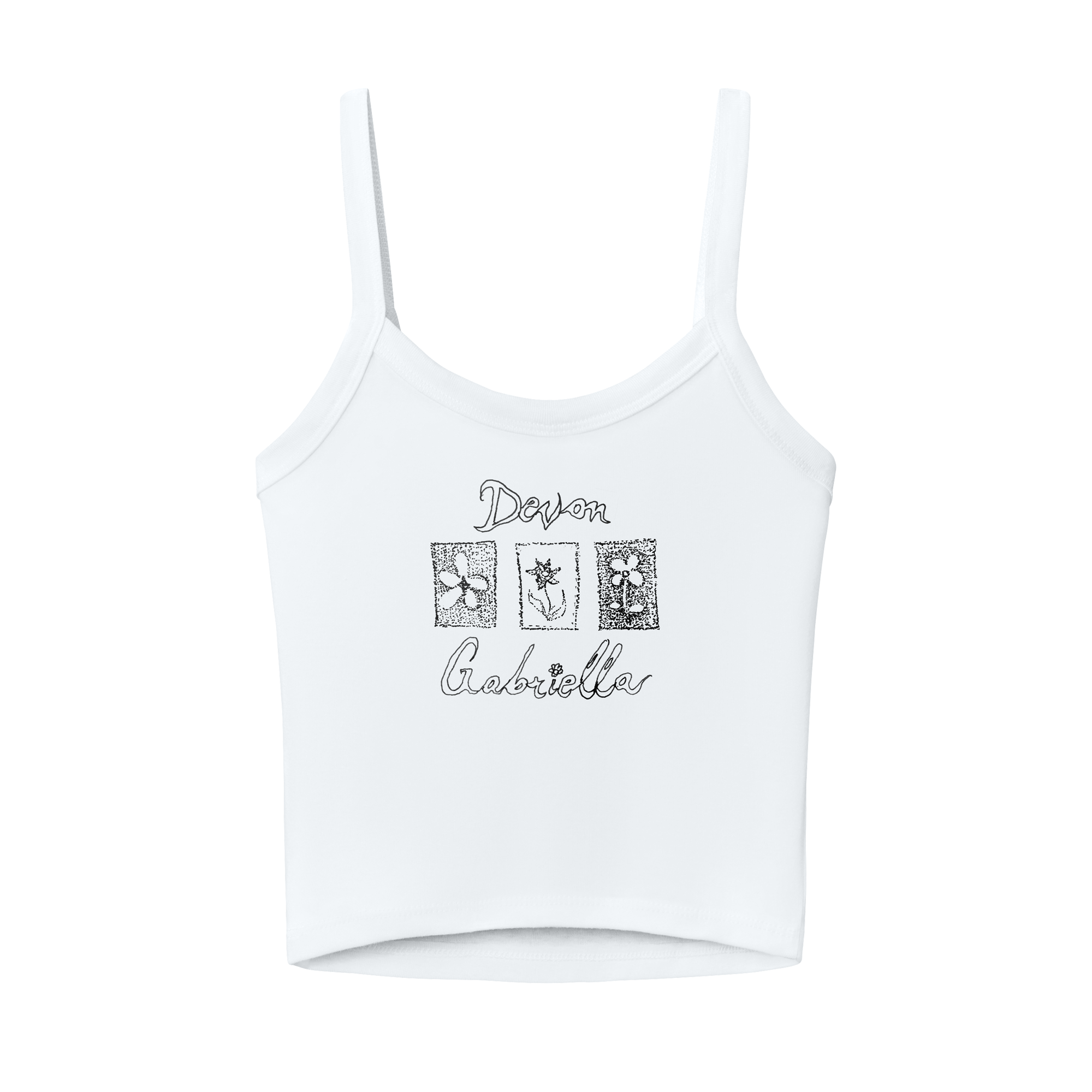 Flower Stamp Tank Top – Devon Gabriella | Official Merchandise